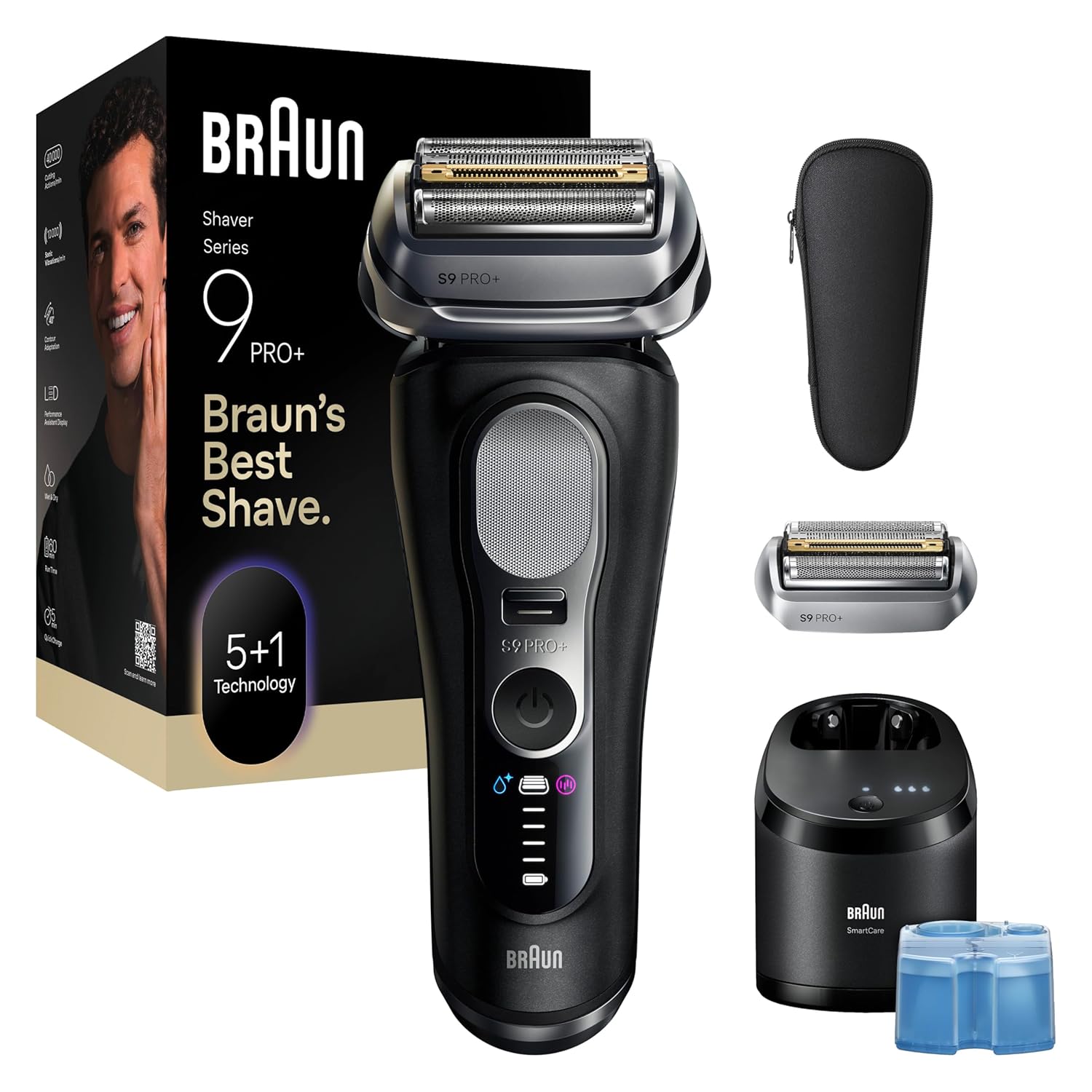 Braun Series 9 PRO+ Electric Shaver, Pro SensoAdapt, 6in1 SmartCare ...